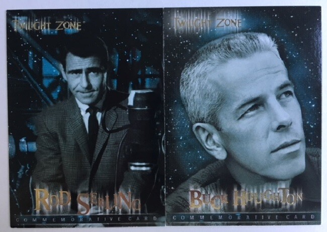 Rod Serling & Buck Houghton Commemorative Cards Twilight Zone Premiere ...