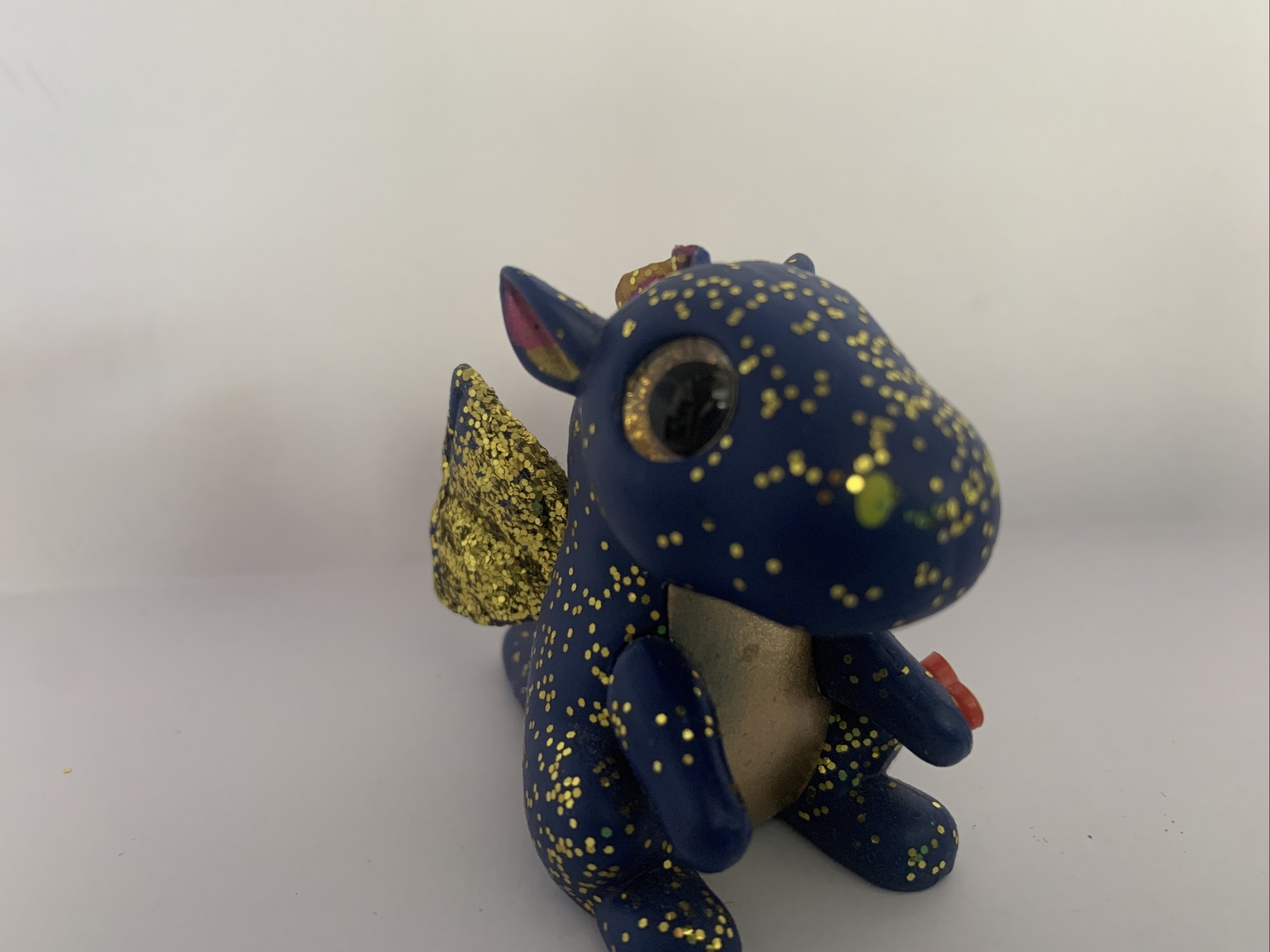 2019 TY Mini-Boo's Saffire Blue & Gold Glitter Dragon 2" Figure Series ...
