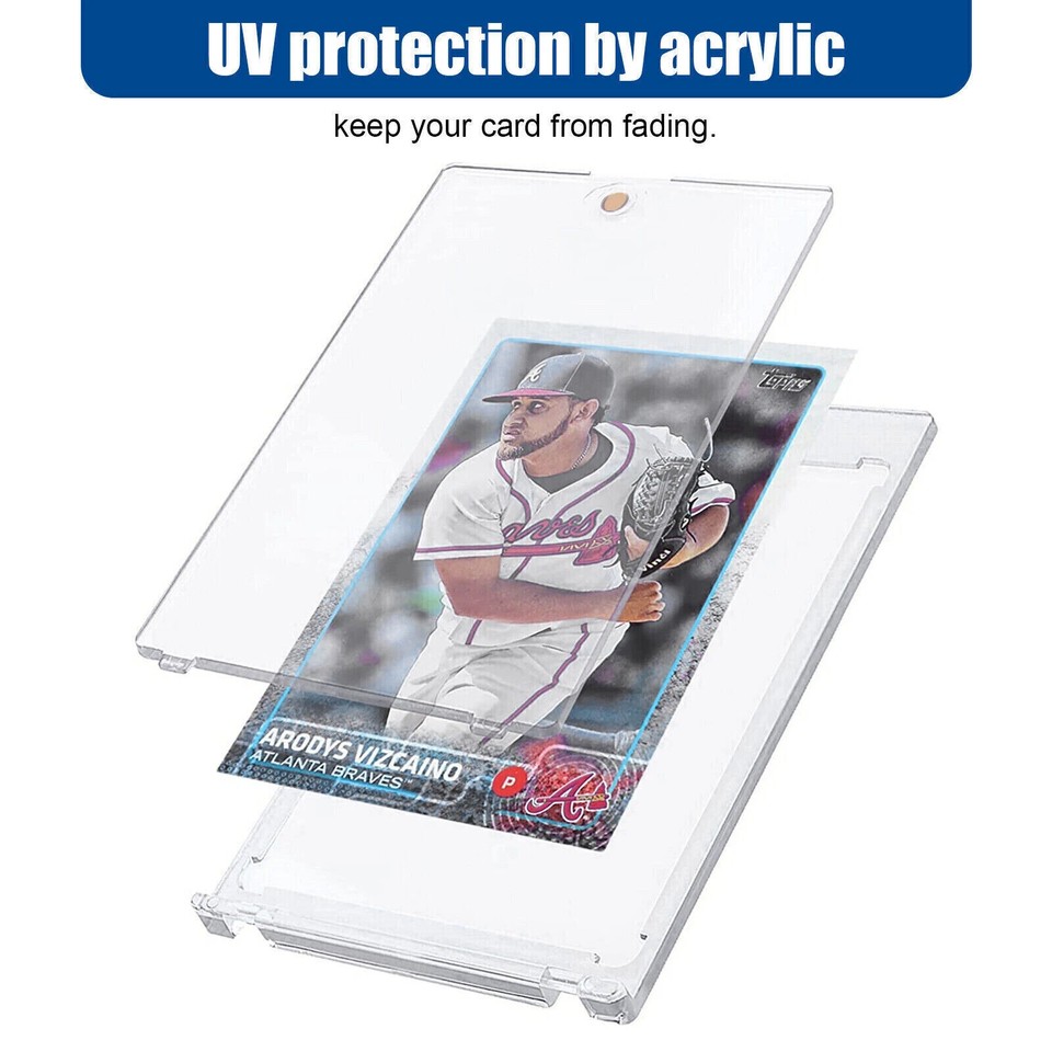 50 Pack Magnetic Card Holder 35PT U-V Protection Hard Trading Game Card ...