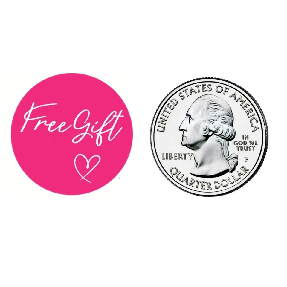 50 pcs Free Gift Pink Color Stickers 1 inch | eBay