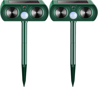 1-5 Solar Powered Ultrasonic Cat Deterrent Fox Pest Repellent Scarer ...