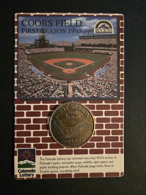 1995 Coors Field First Season Commemorative Brass Coin Sealed ...