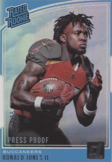 2018 Panini Donruss - Rated Rookie Ronald Jones II #309 Press Proof ...