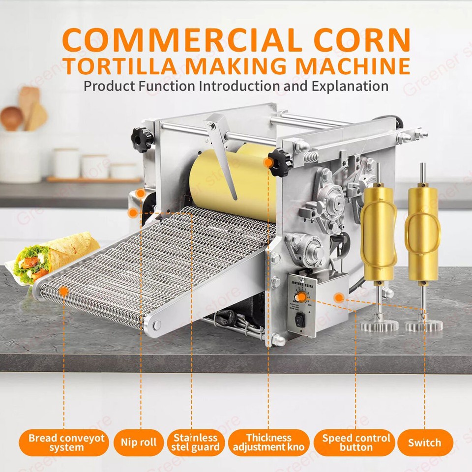 Commercial Corn Tortilla Making Machine Tacos Maker Automatic Chapatti ...
