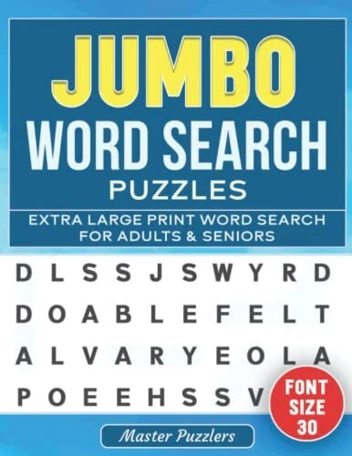 Large Print Word Searches For Senior Citizens