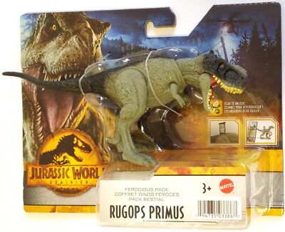 Jurassic World Dominion Ferocious Pack Rugops Primus Dinosaur Figure ...