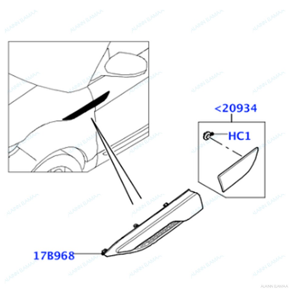 Left Fender Cover Grille l For Range Rover Evoque 2012-2019,LR027317 ...