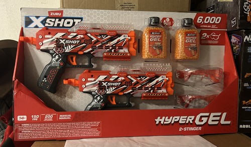 LOT 2 Zuru X Shot Hyper Gel Clutch Blaster Toy Gun 150fps Orb BB ...