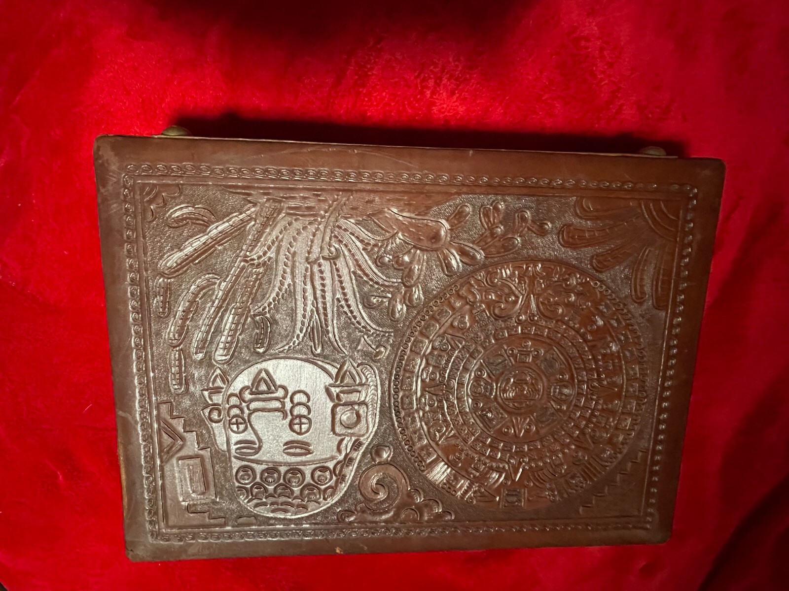 Beautiful Hand Tooled Leather Aztecs Themed Briefcase… - Gem