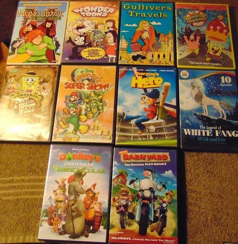 Lot of 10 ANIMATED CHILDRENS DVDs - Spongebob Squarepants Barnyard + | eBay