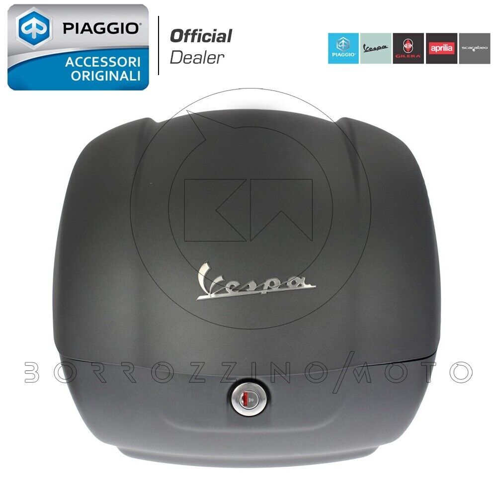 BAULE GRIGIO OPACO 742/B ORIGINALE PIAGGIO VESPA GTS 4T IE SUPER 125 ...