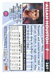 1993-94 Topps Detroit Pistons Basketball Card #261 Allan Houston Rookie ...