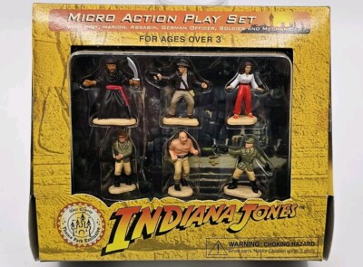 Disney Indiana Jones Micro Action Play Set Standing Figures People HO ...