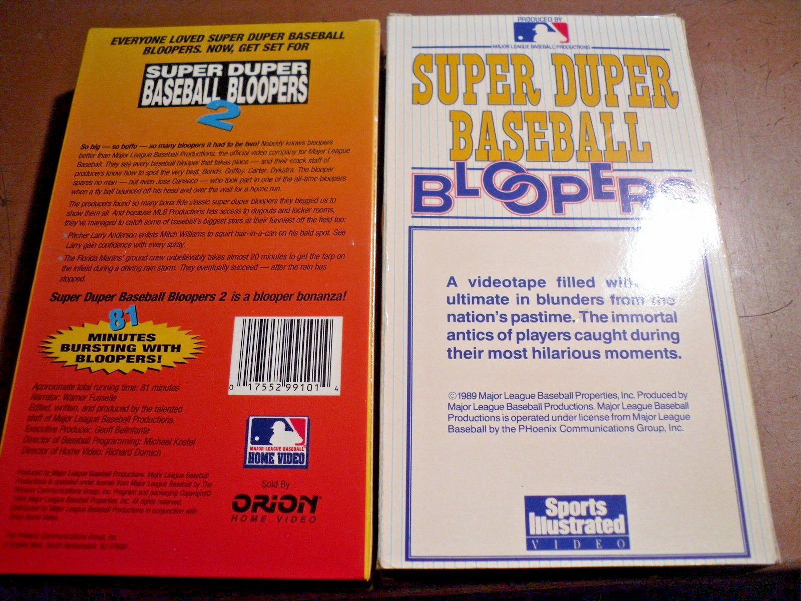 LOT OF 2 SUPER DUPER BASEBALL BLOOPERS VHS TAPES - ONE IS STILL SEALED ...