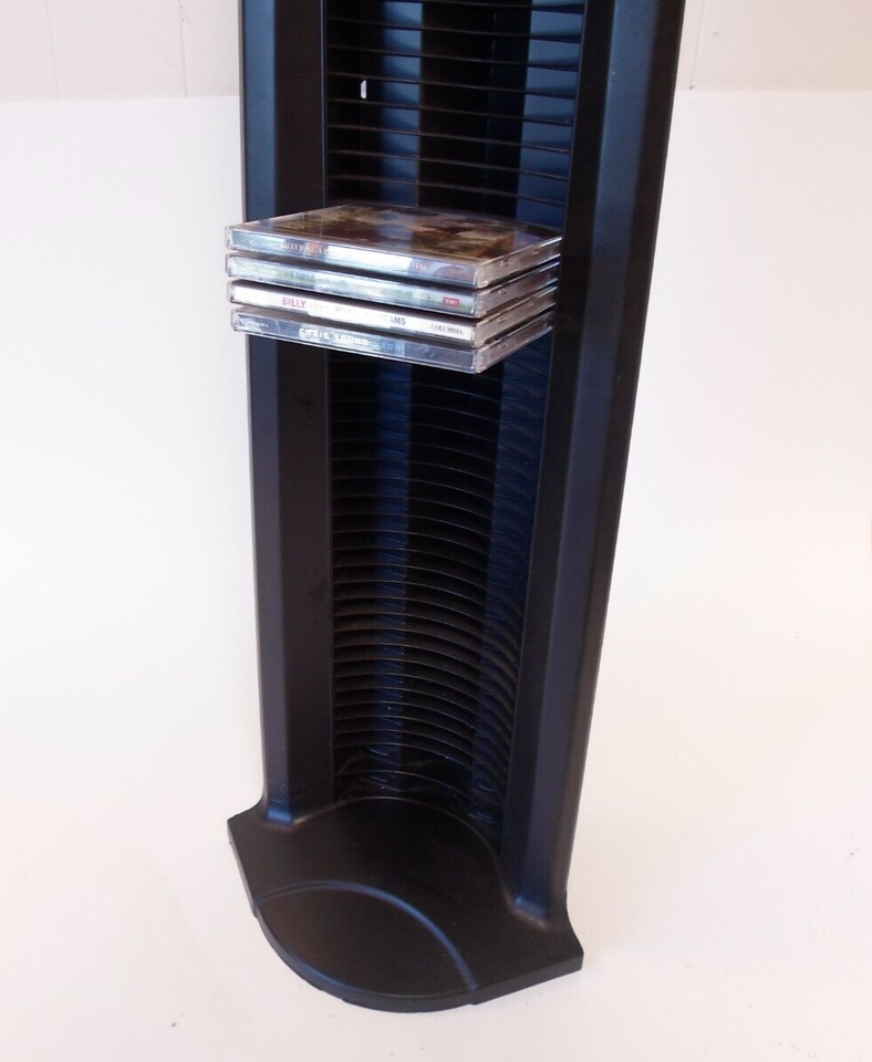 Fellowes 75 CD Storage TOWER 83100 Black Plastic 75 CDS total Capacity ...
