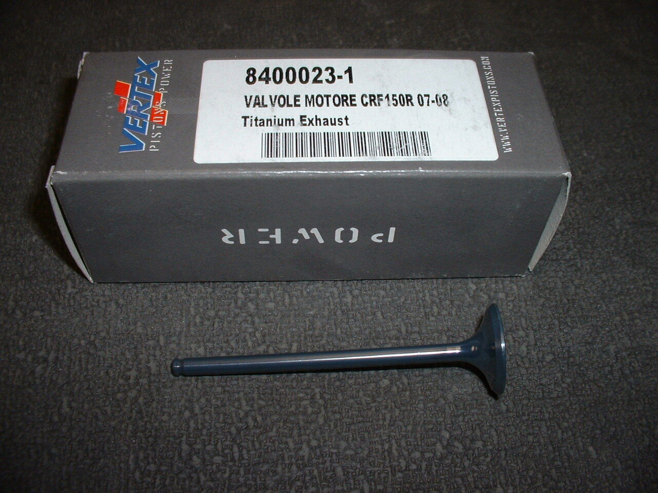 Vertex Titanium Exhaust Valve, 8400023-1, fits 2007-2008 Honda CRF150R ...