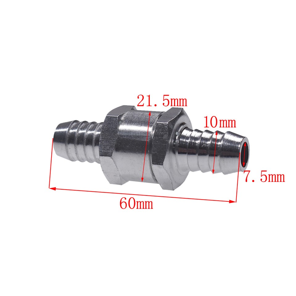 2 Pack 3/8" 10mm Fuel Line Inline Check Valve Fuel Diesel Gas One Way ...