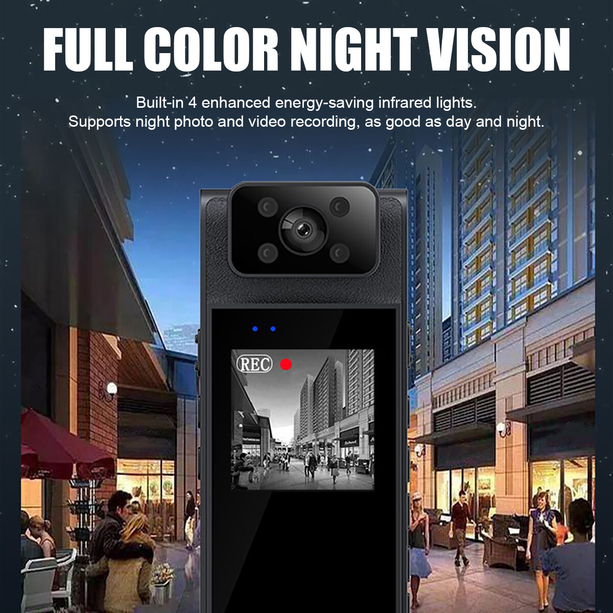 Portable Police Body Camera 4K 1080P WIFI Pocket Video Recorder Night ...