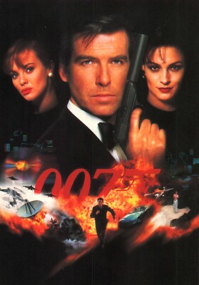 James Bond 007 Pierce Brosnan Goldeneye Holds Weapon Movie Advertising ...