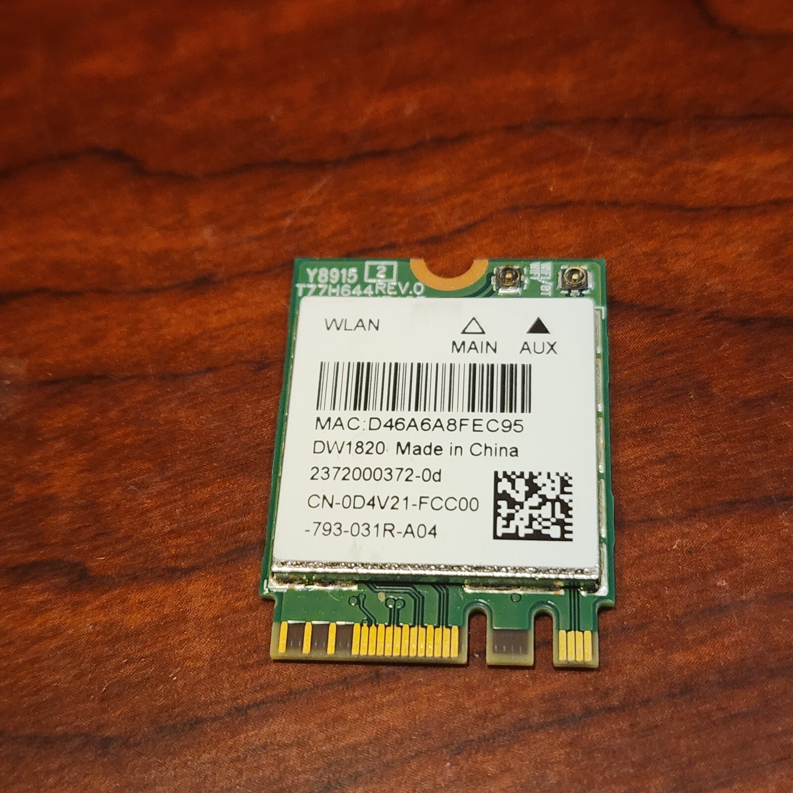 Dell Latitude 3380 13.3" Genuine Laptop Wireless WiFi Card DW1820 ...