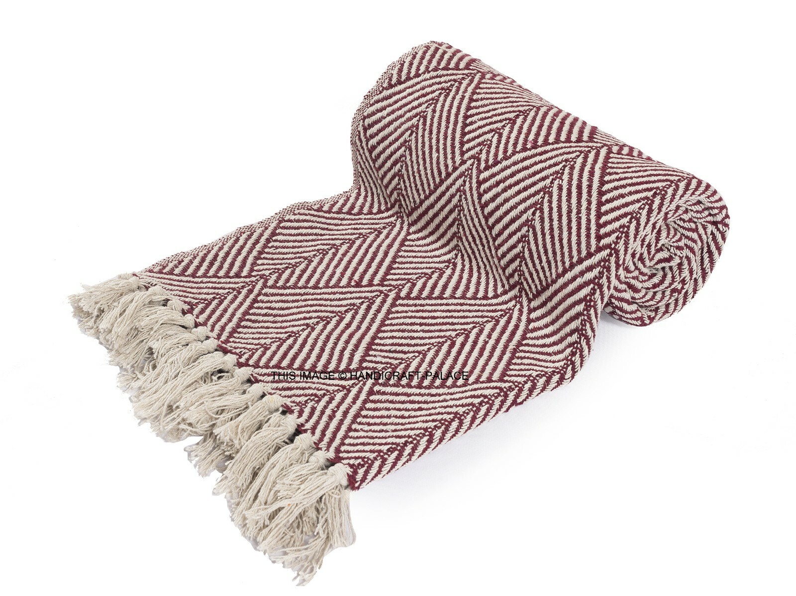 Primitive Farmhouse Decor Rustic Boho Throw 100% Soft Cotton Blanket ...