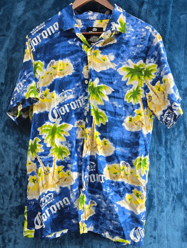 Corona Mens Shirt Multicolor Short Sleeve Button Up Size Xl Hawaiian | eBay