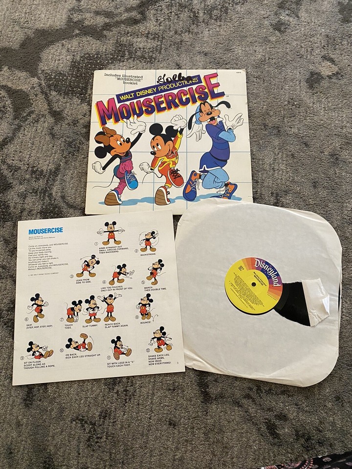 Walt Disney Productions Mousercise LP With Booklet (RARE) | eBay