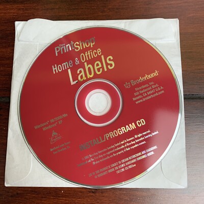 Broderbund Print Shop Home and Office Labels 2002 DISC ONLY | eBay