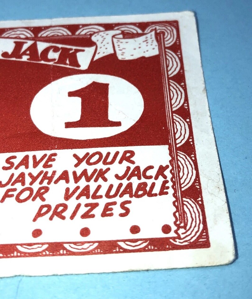 Vintage 1950's Ober's Jayhawk Jack Premium Prize Kansas KU Local ...