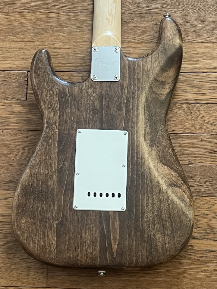 CUSTOM WIRED STRATOCASTER STRAT NATURAL SATIN WALNUT WHITE ROSEWOOD ...