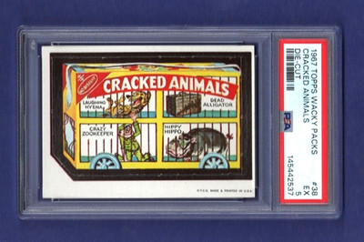 1967 WACKY PACKAGES DIE CUT # 38 CRACKED ANIMALS PSA 5 FRESHLY GRADED ...