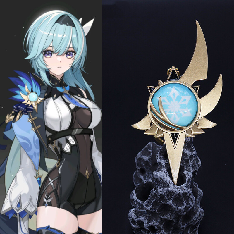 Genshin Impact Eula Vision Metal Keychain Key Ring Eye Of Original God Cosplay | eBay