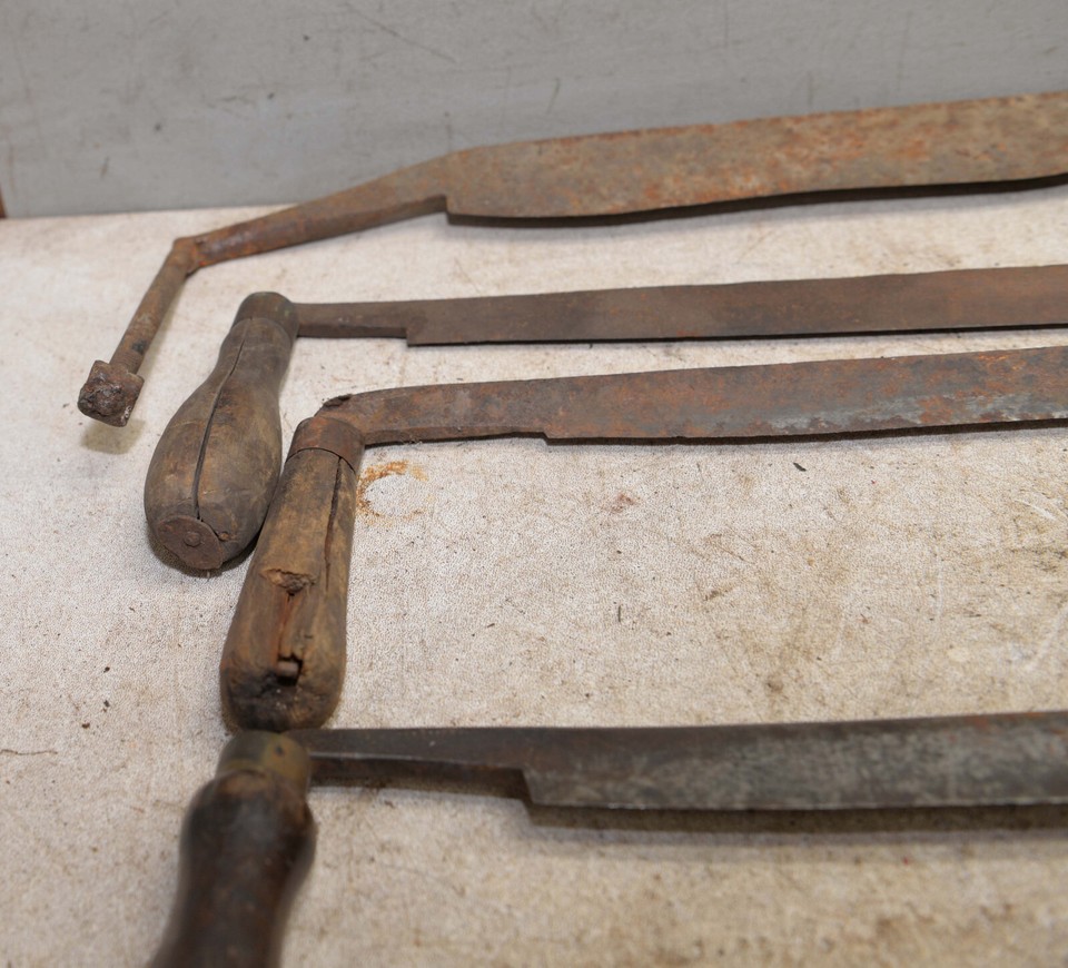 7 antique Draw knives spoke bark shave collectible woodworking knife ...