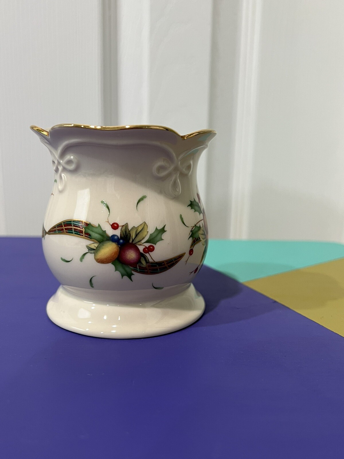 Lenox Dimension Collection Holiday Tartan votive candle holder ...