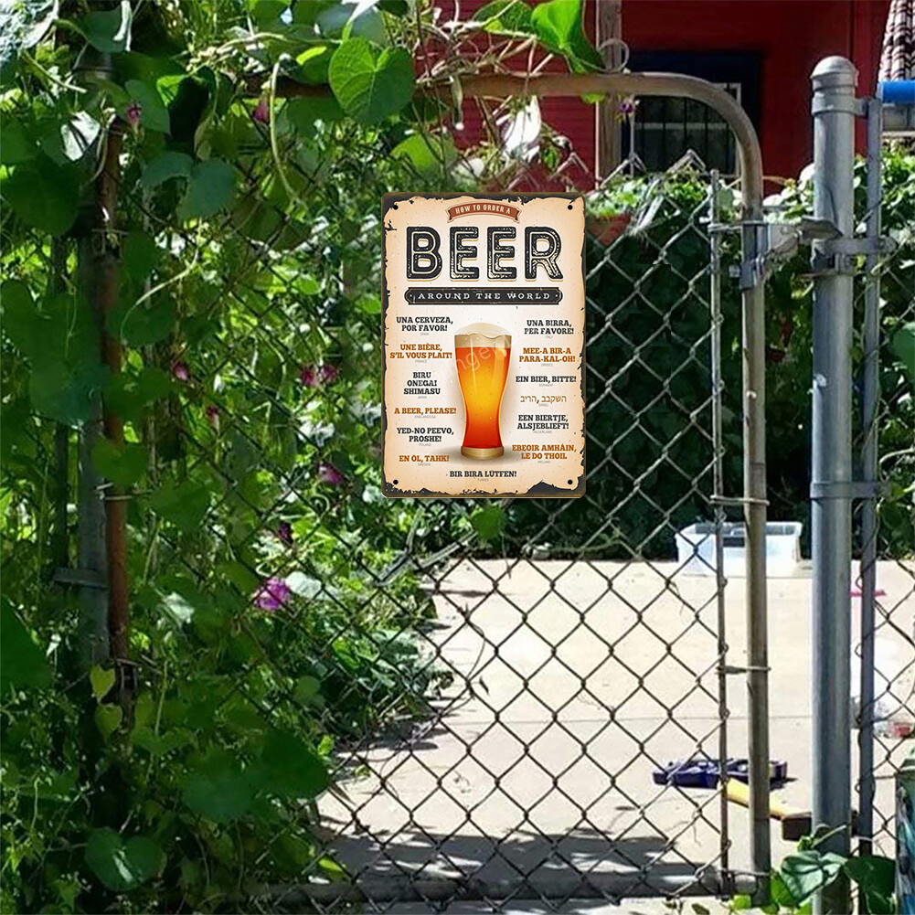 Metal Sign Plaque Tin Signs Beer Vintage Tin Plate Art Wall Poster for ...