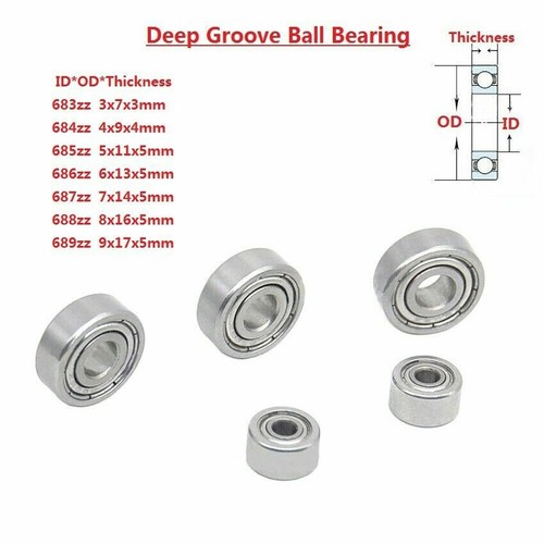 Stainless Steel Deep Groove Ball Bearing 683zz 684zz 685zz 686zz 687zz ...