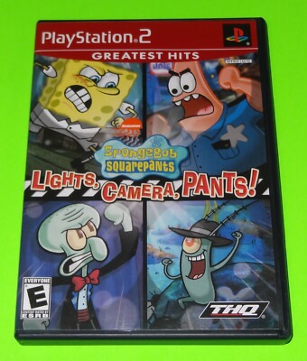 SpongeBob Squarepants Lights, Camera, Pants GH PS2 Playstation 2 CIB ...