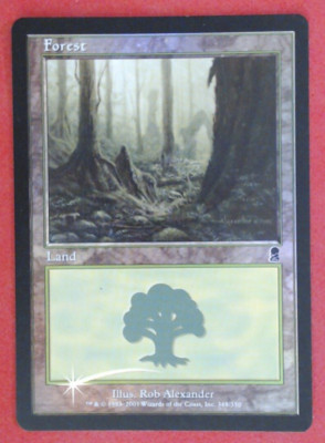 MTG Bling - Foil Old Border Retro Basic Land - Forest (348) - Odyssey ...