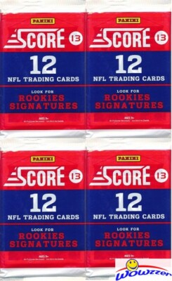 (4) 2013 Score Football Sealed Retail Packs-48 Cards! Travis Kelce ...