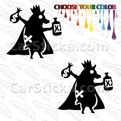 2 of 5" Burton Uninc Pig /B snowboard car bumper vinyl stickers decals ...