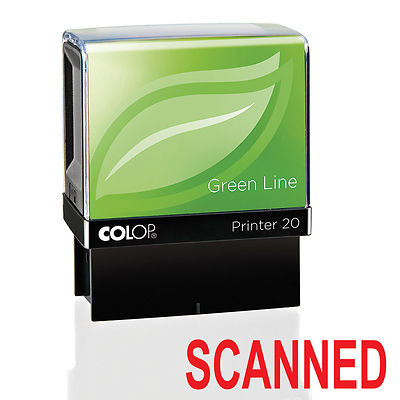 COLOP Scanned Green line self inking rubber stamp (RED ink) | eBay UK