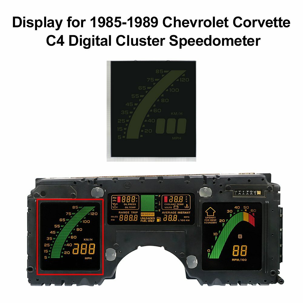 Display for 85-89 Chevrolet Corvette C4 Digital Cluster Speedometer | eBay