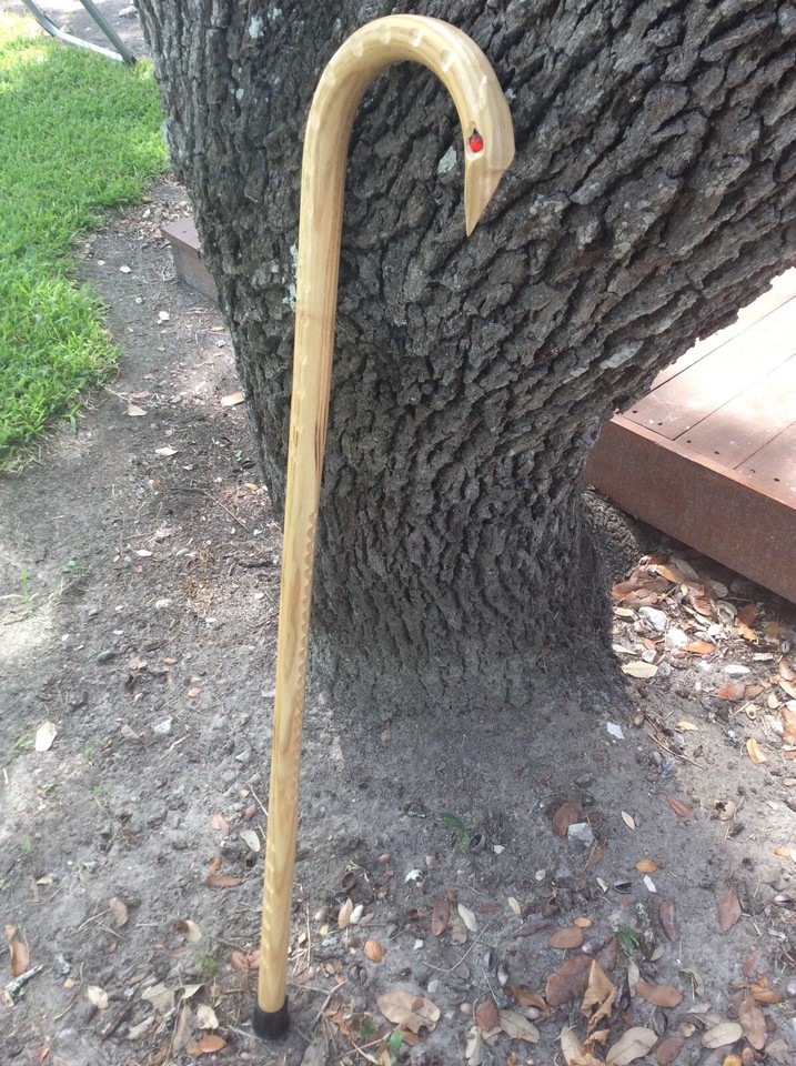 NIGHTHAWK GRAND MASTER HAWK HEAD CANE- MADE IN U.S.A. CUSTOM OAK CANE ...