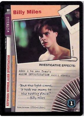 X-Files CCG Billy Miles XF96-0190v1 | eBay