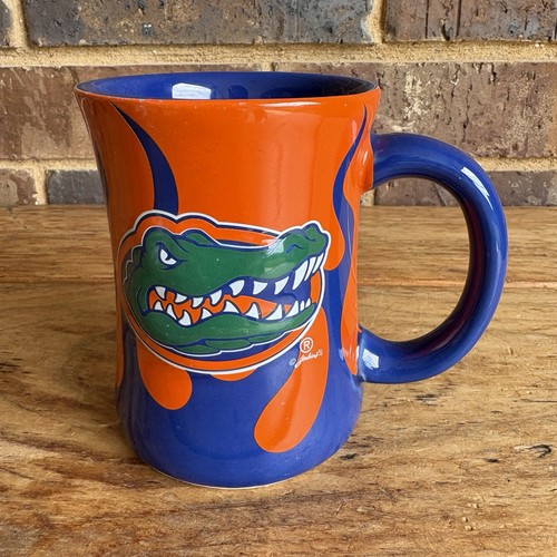 Collegiate Florida Gators Ceramic Coffee Mug Cup Blue Orange Flames | eBay