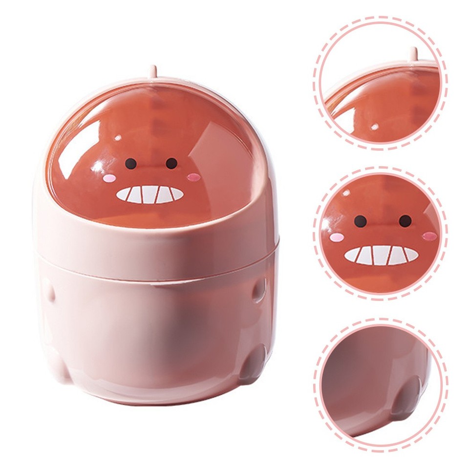 Office Rubbish Bin Flip-type Container Desktop Kitchen Garbage Bins ...