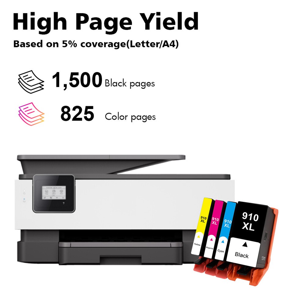 910XL Ink Cartridges Replacement for HP OfficeJet Pro 8015 8020 8022 ...