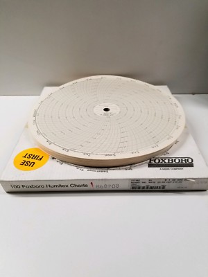 BOX OF (100) NEW OLD STOCK! FOXBORO CIRCULAR HUMITEX RECORDING CHARTS ...