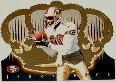 Jerry Rice 1998 Pacific Crown Royale Gold Foil Die Cut ~ FREE SHIPPING ...