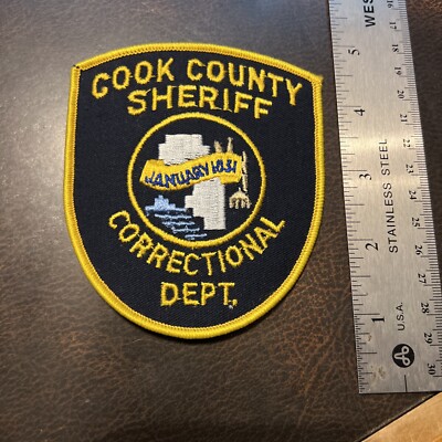 Vintage Obsolete Corrections Prison Patch Cook County Sheriff | eBay